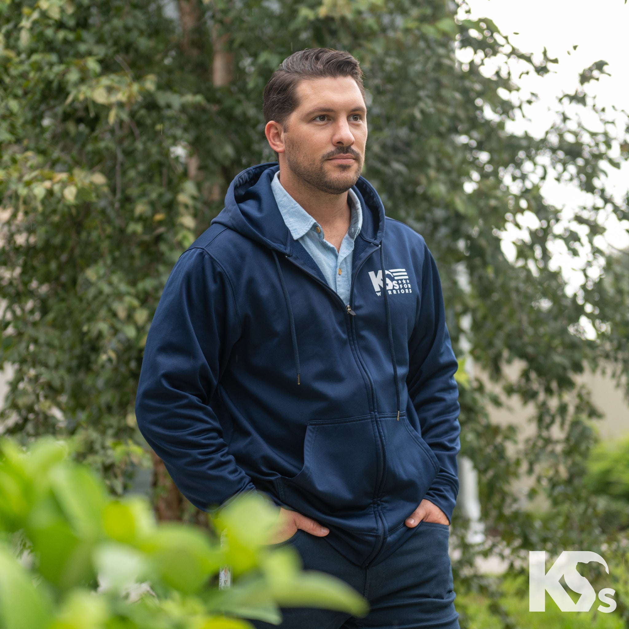 K9s Logo Full Zip Hoodie | K9s For Warriors